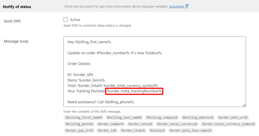 How to Use Tracking Code in SMS with ShipStation | WP SMS - WordPress ...