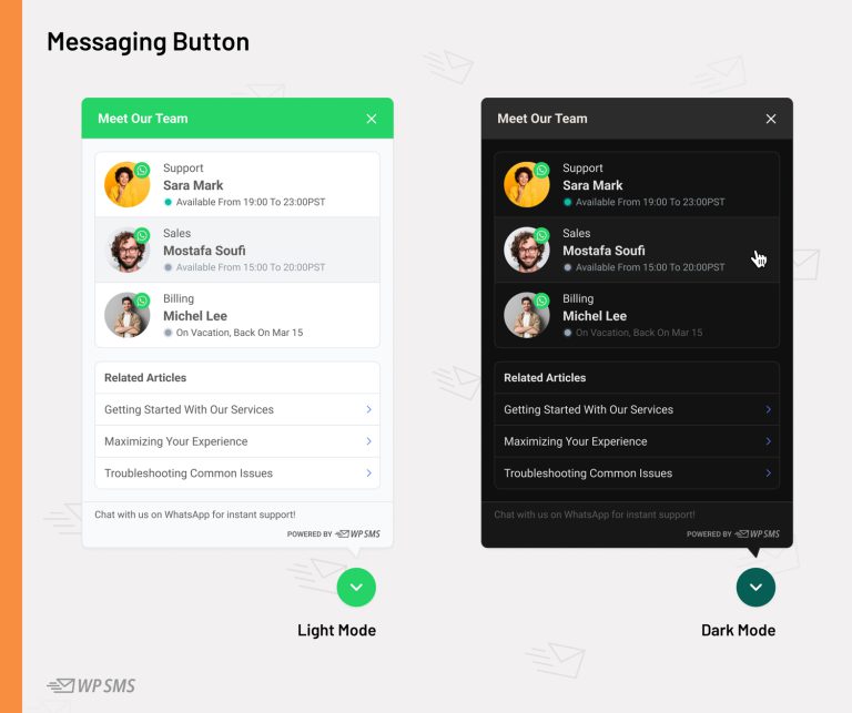 Meet WP SMS’s New Messaging Button – Connect With Just A Click | WP SMS ...