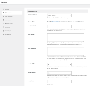 Custom SMS Gateway Setup Documentation | WP SMS - WordPress SMS Plugin